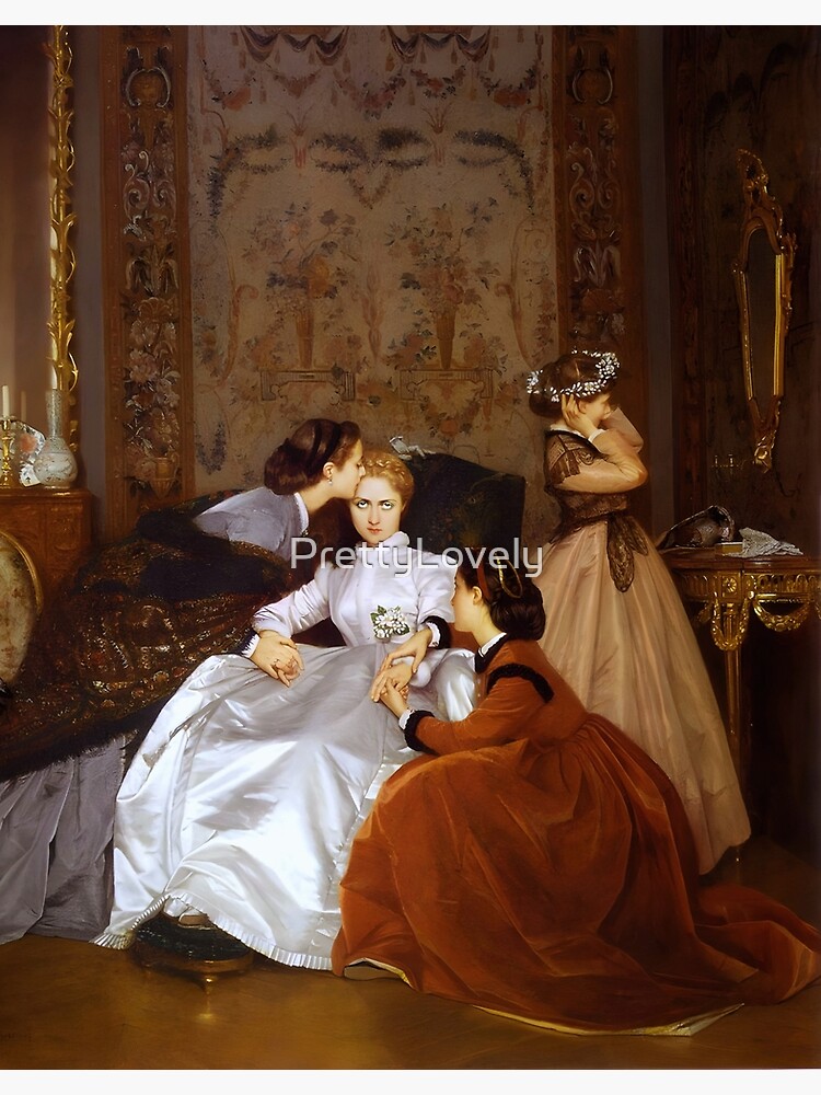 "The Hesitant Fiancee, The Reluctant Bride, Auguste Toulmouche" Poster ...