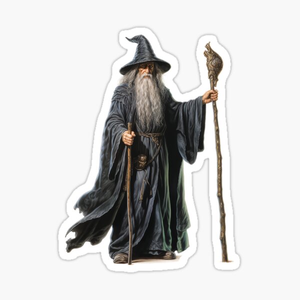 "Wizard " Sticker for Sale by MedusaPrintArt | Redbubble