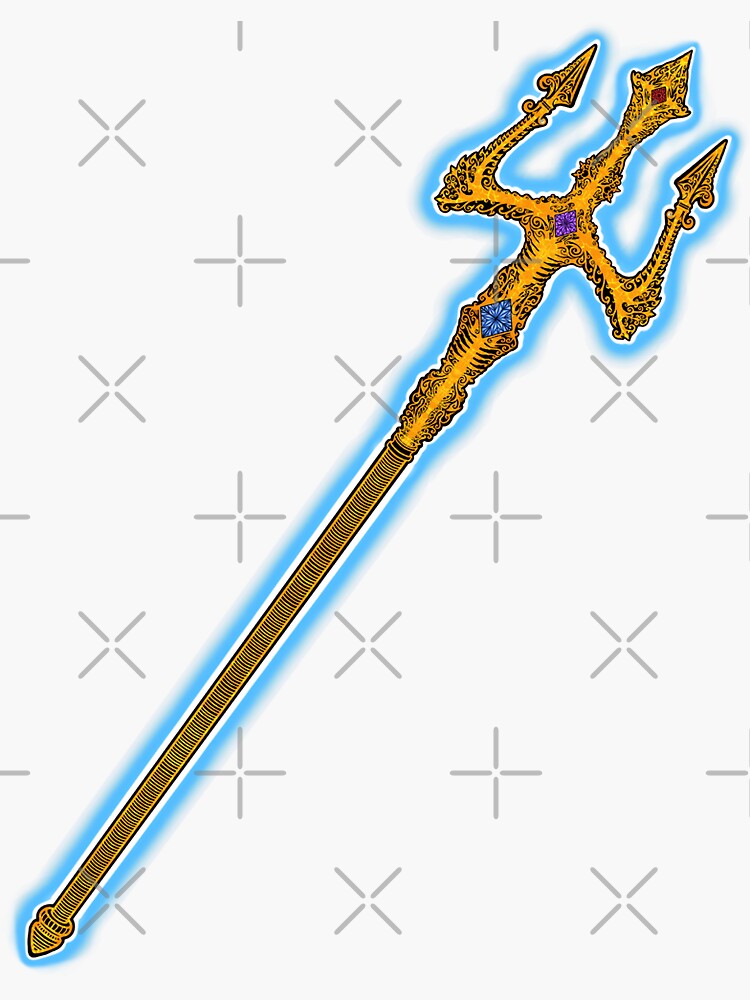 " Poseidon trident fork,king of sea" Sticker for Sale by Aeartcreative5 ...