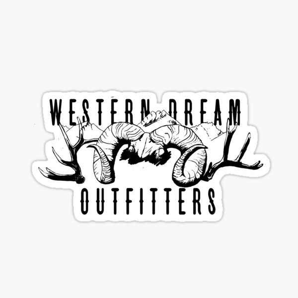 "Western Dream Outfitters Guided Hunts" Sticker for Sale by ...