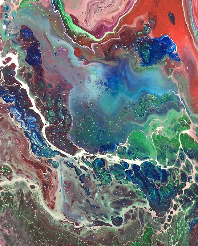 "Conflate - Fluid Art/Acrylic Pouring" by chaosARTtas | Redbubble