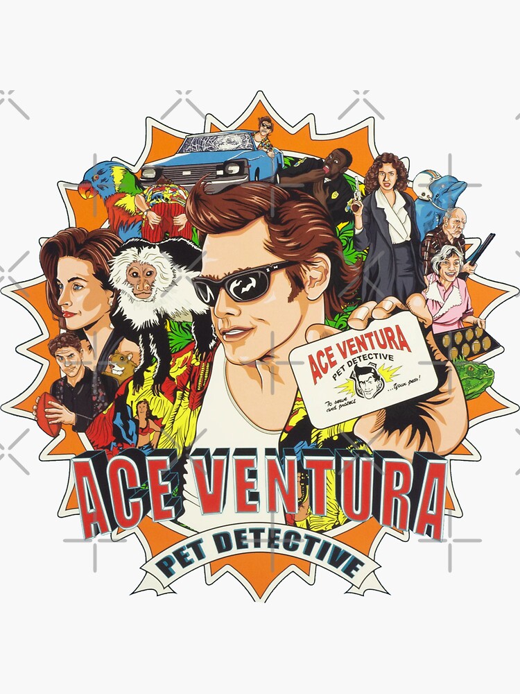 "Ace Ventura Pet Detective" Sticker for Sale by Anavzla | Redbubble