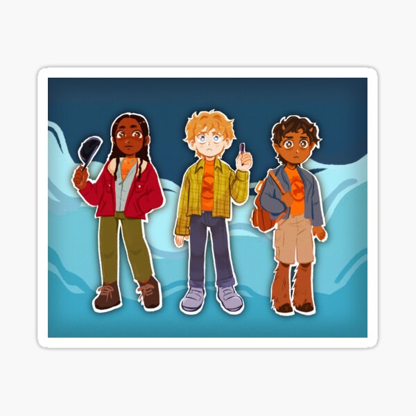 "Percy, Annabeth, and Grover s1" Sticker for Sale by Strawberridraws ...