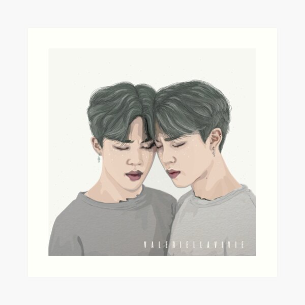 "Twins - BTS Jimin" Art Print for Sale by valeriellavivie | Redbubble