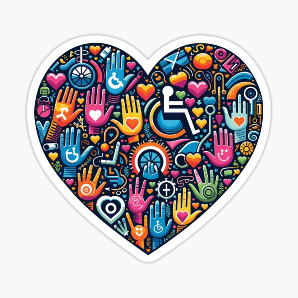 "Heart of Inclusion Embracing Diversity - Accessibility Symbols Design ...
