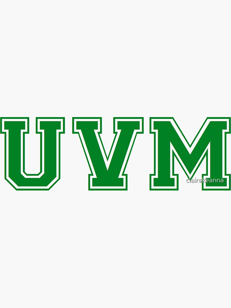 "uvm" Sticker for Sale by clairekeanna | Redbubble