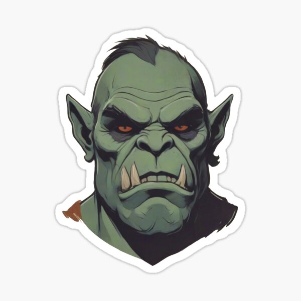 "Orc Warrior" Sticker for Sale by ArtCraftLab | Redbubble