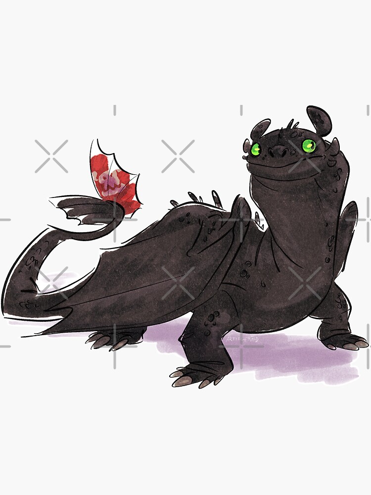 "Toothless" Sticker for Sale by Gerald Grabowski | Redbubble