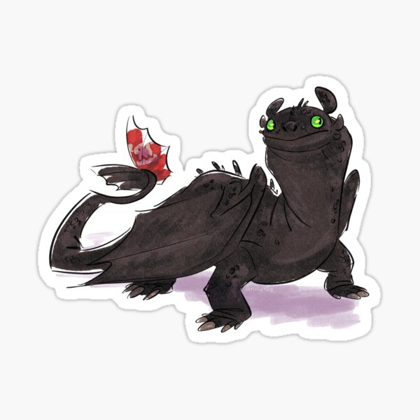 "Toothless" Sticker for Sale by artofeliza | Redbubble