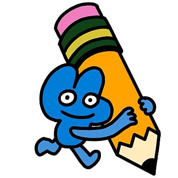 "Four holding pencil BFDI" Sticker for Sale by MsBonnie | Redbubble