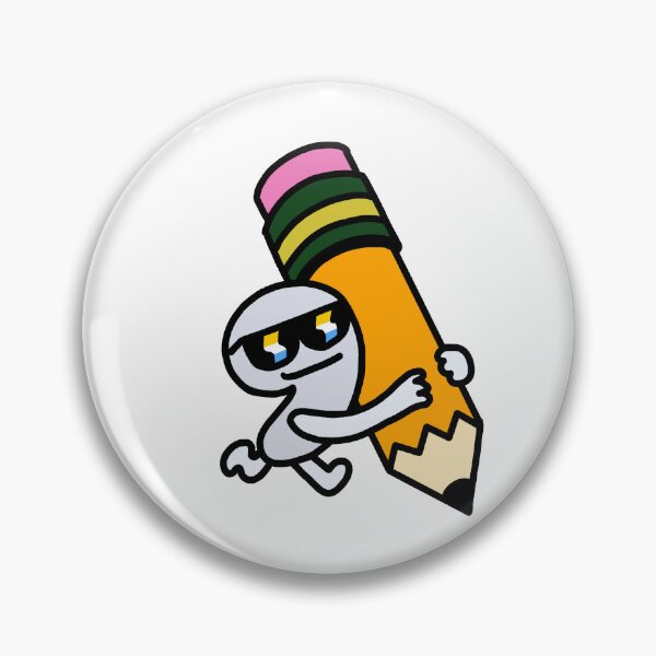"Nine holding pencil BFDI" Pin for Sale by MsBonnie | Redbubble