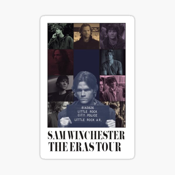 "sam winchester eras tour" Sticker for Sale by megzz-eh | Redbubble