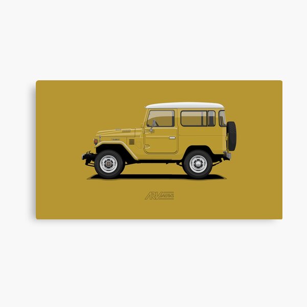 "Land Cruiser FJ40 HardTop Mustard Yellow" Canvas Print by ARVwerks ...