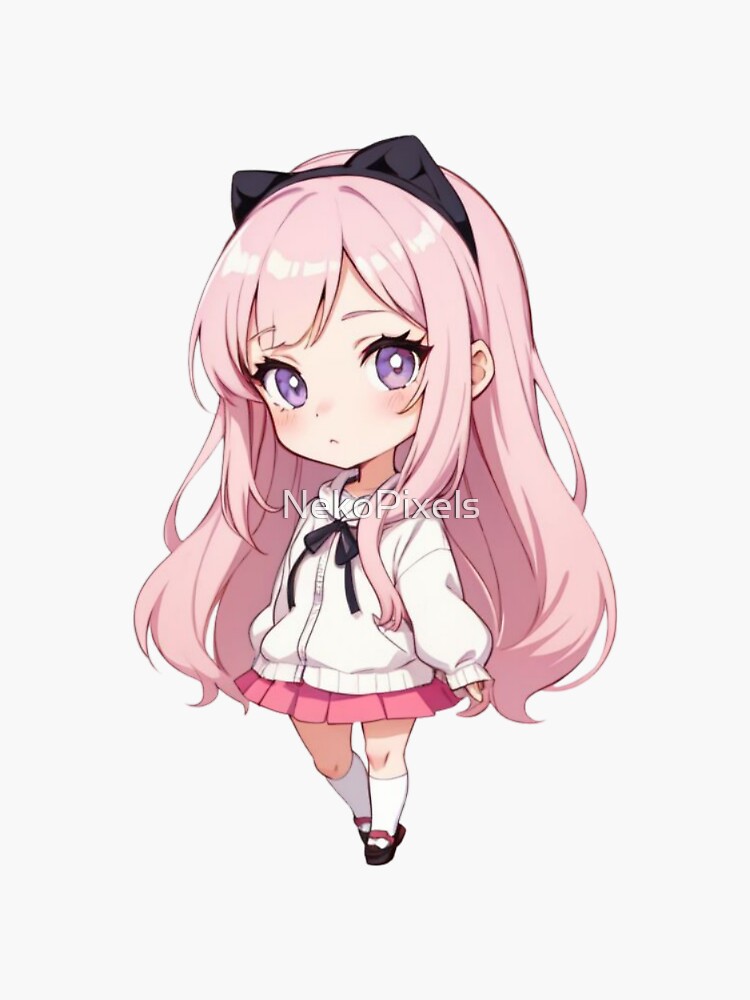 "Kawaii Pastel Chibi Anime Girl" Sticker for Sale by NekoPixels | Redbubble