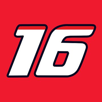"Charles Leclerc #16 Number Logo" Sticker for Sale by ZeroGFX | Redbubble