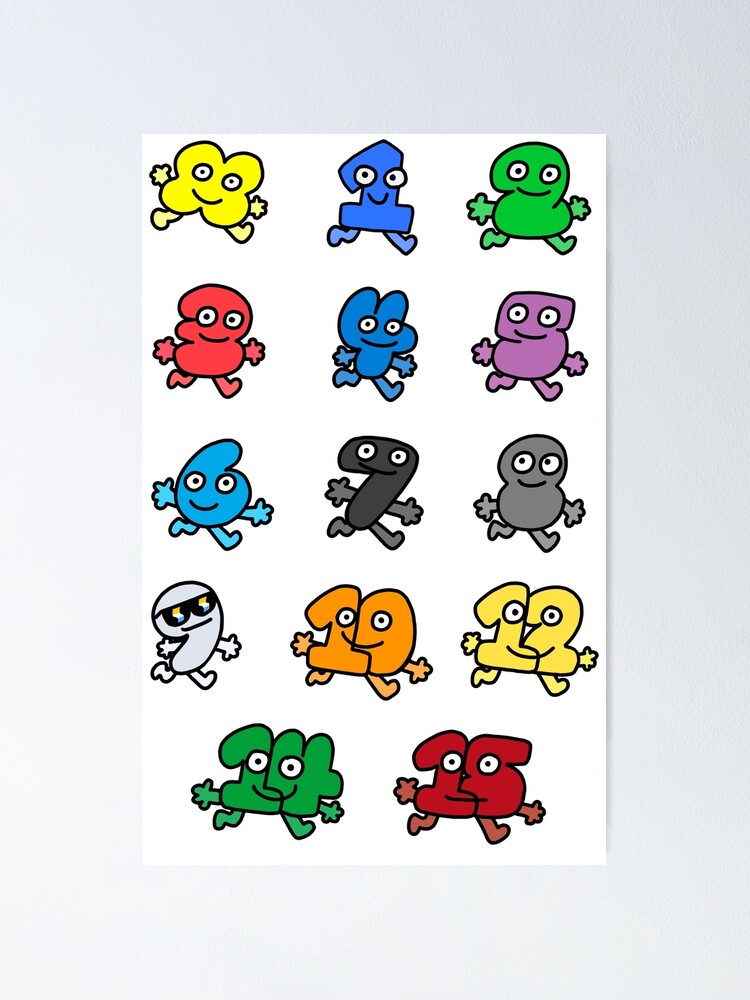"All Algebralien Pack BFDI" Poster for Sale by MsBonnie | Redbubble