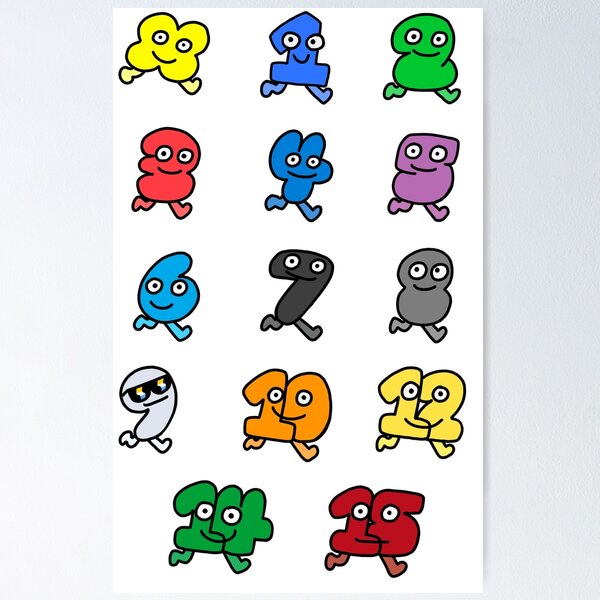 "All Algebralien Pack BFDI (Armless Ver.)" Poster for Sale by MsBonnie ...