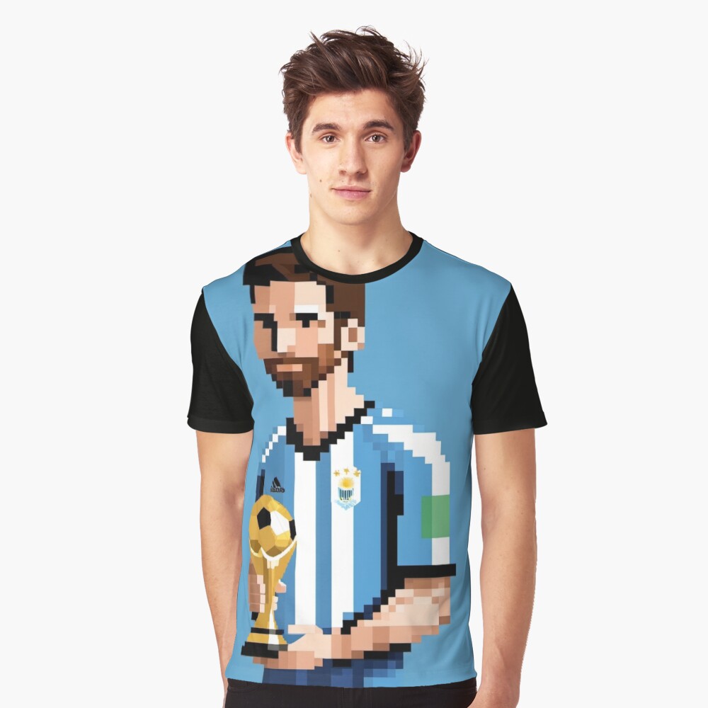 "Messi Pixel World Cup Argentina Art Gift" Sticker for Sale by The-GOAT ...