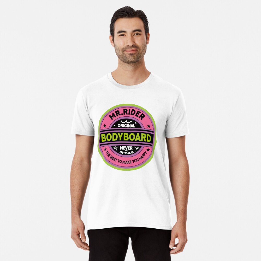 "Bodyboard "MR RIDER"" Sticker by Cclikdesign | Redbubble