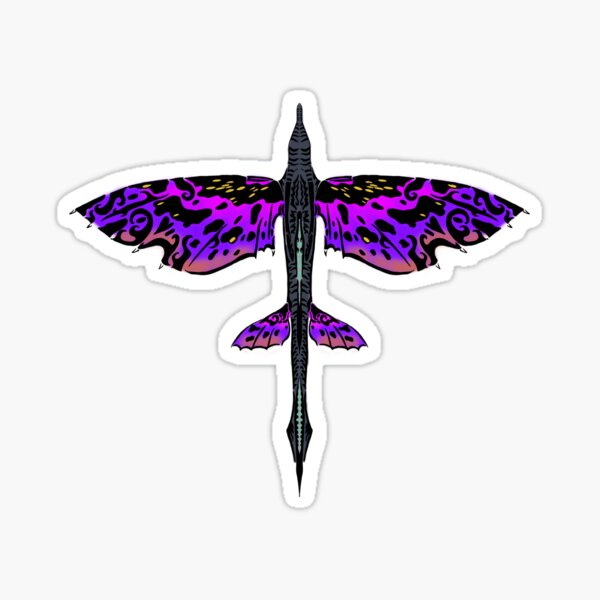 "Skim wing tribal Purple version" Sticker for Sale by Artsydragongal ...