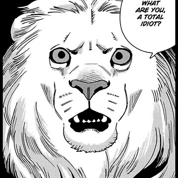 "Dungeon Meshi Winged Lion Meme" Sticker for Sale by cow-goes-moo ...