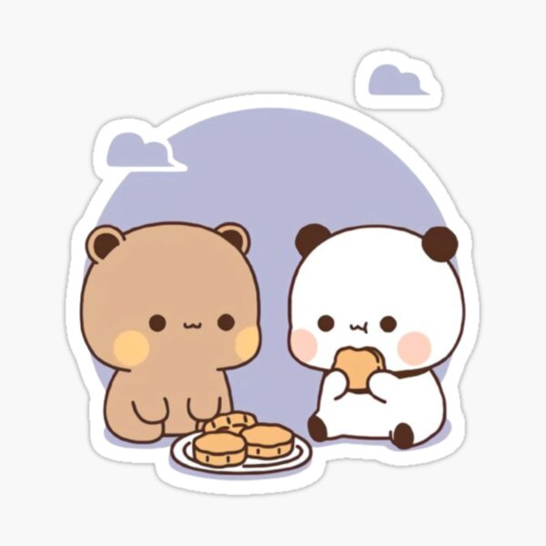 "Bubu Dudu Eating Cookies, Cute Bubu Dudu" Sticker for Sale by Design ...