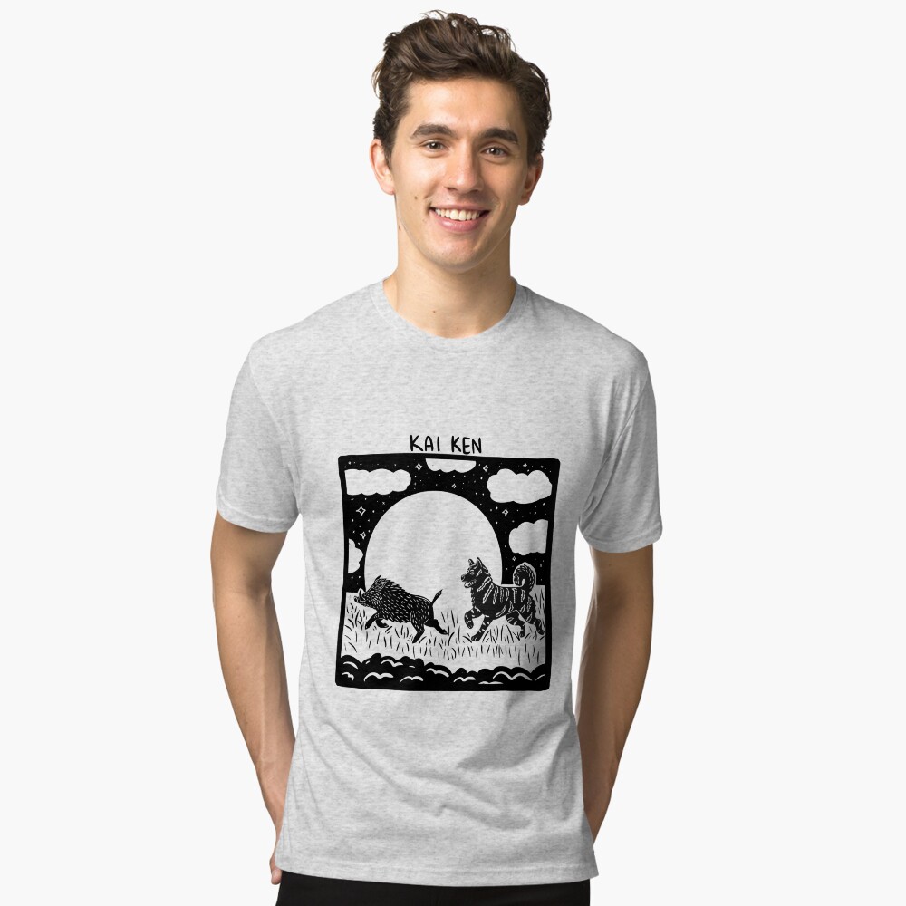 " Kai Ken Stamp Art" Sticker for Sale by BrinaDraws | Redbubble