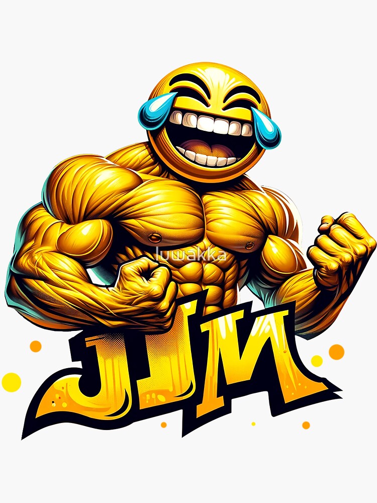"Smiley Emoji "JIM"" Sticker for Sale by luwakka | Redbubble