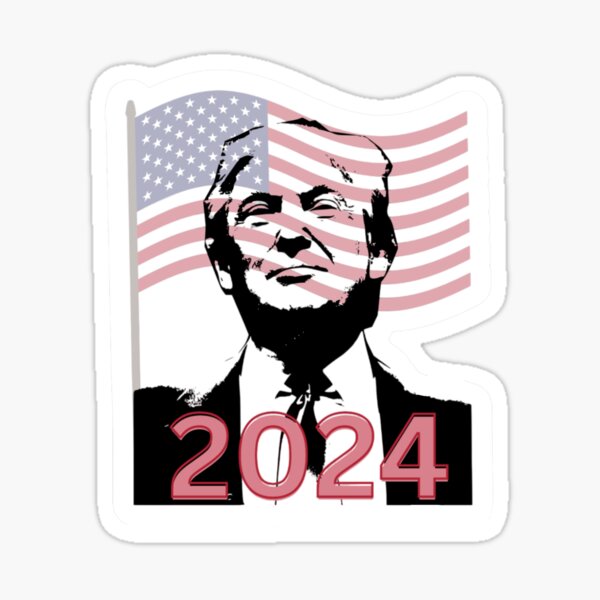 "Donald Trump for president 2024 " Sticker for Sale by Rags-to-Riches ...
