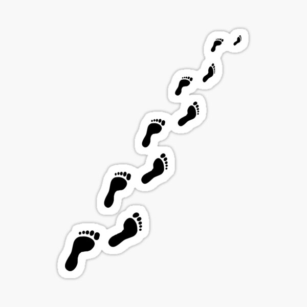 Footprints Stickers | Redbubble