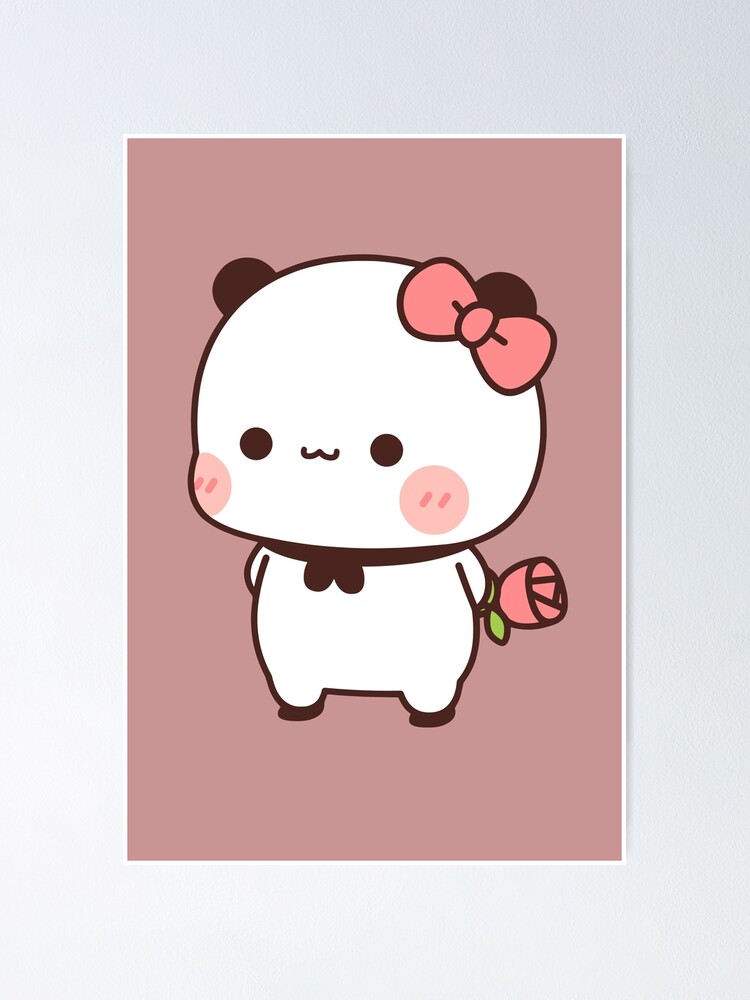 "Red Flower from Panda BuBu to Bear DuDu ️" Poster for Sale by Pandety ...