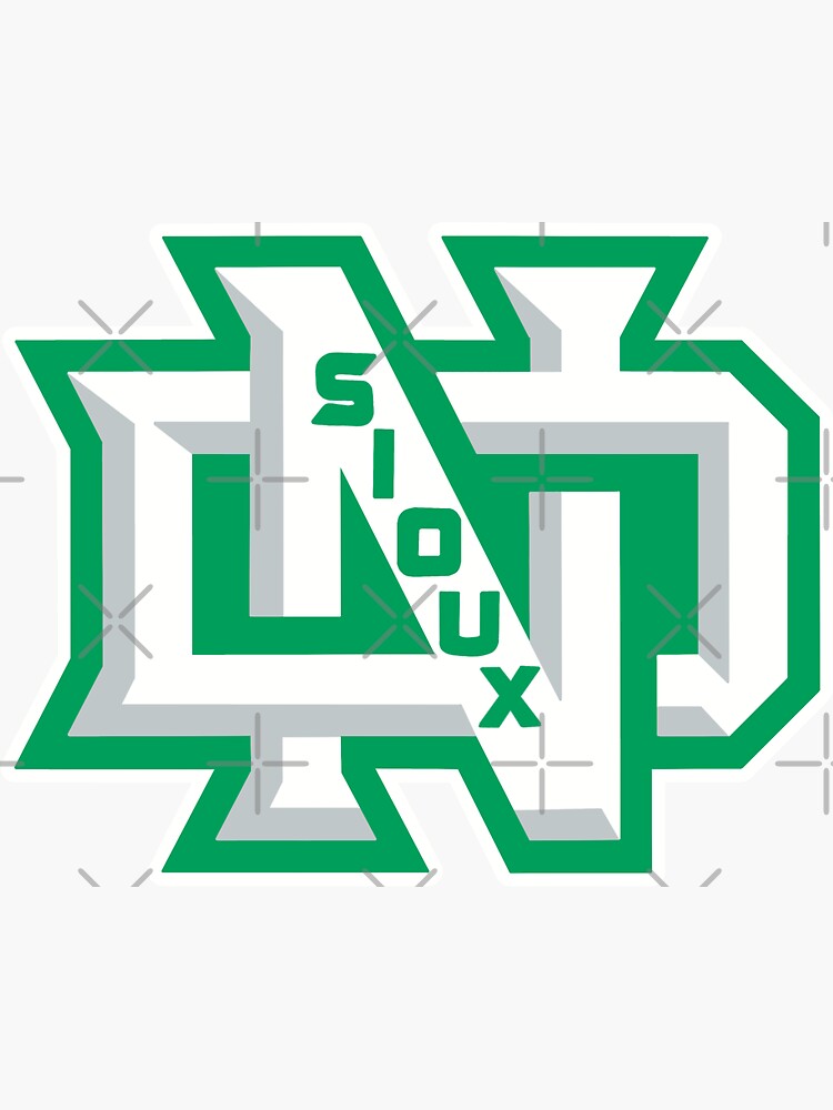 "University of North Dakota Fighting Sioux" Sticker for Sale by ...