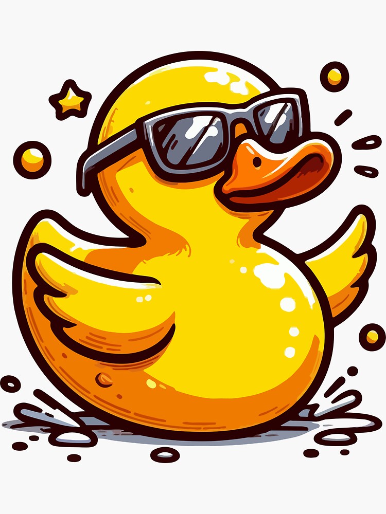 "Cool Rubber Ducky" Sticker for Sale by StickerStand01 | Redbubble