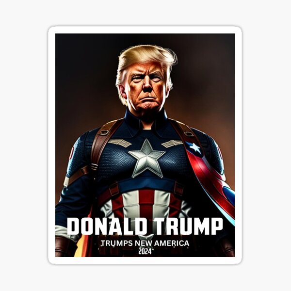 "Captain Donald Trump #5 Trumps New America" Sticker for Sale by ...