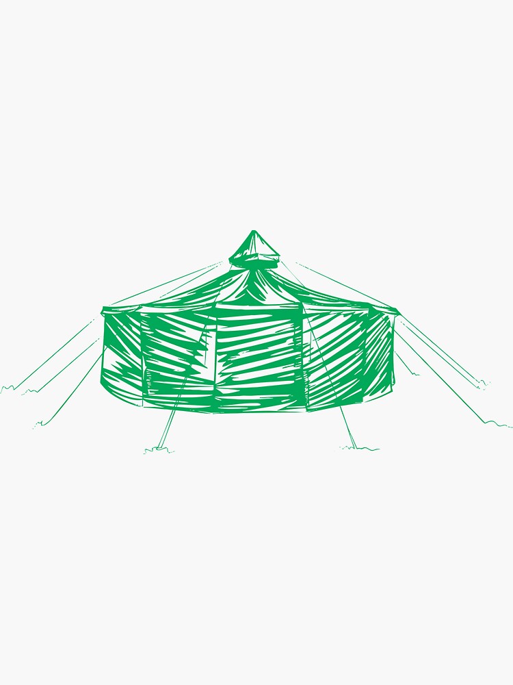 "Yurt green" Sticker by celtic2010 | Redbubble