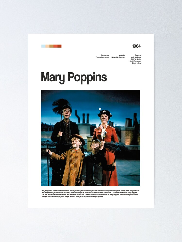 "Mary Poppins movie poster" Poster by paulrommer | Redbubble