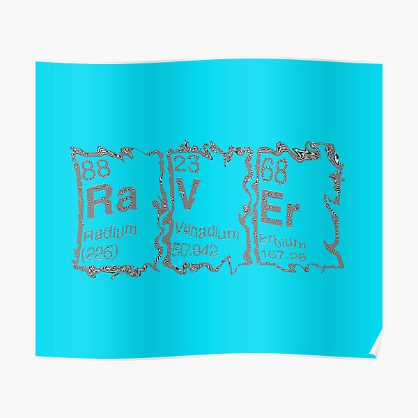 "Trippy Raver, Periodic table of elements " Poster by molecularstitch ...