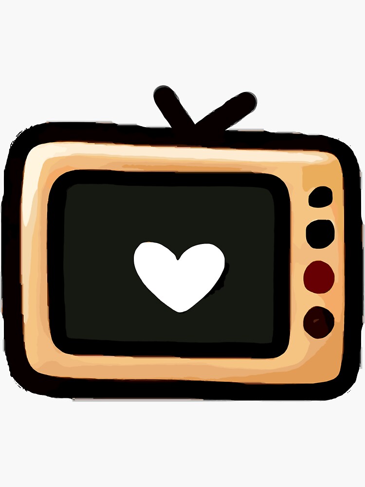 "Cute Television Daily Sticker" Sticker for Sale by Zvgo | Redbubble