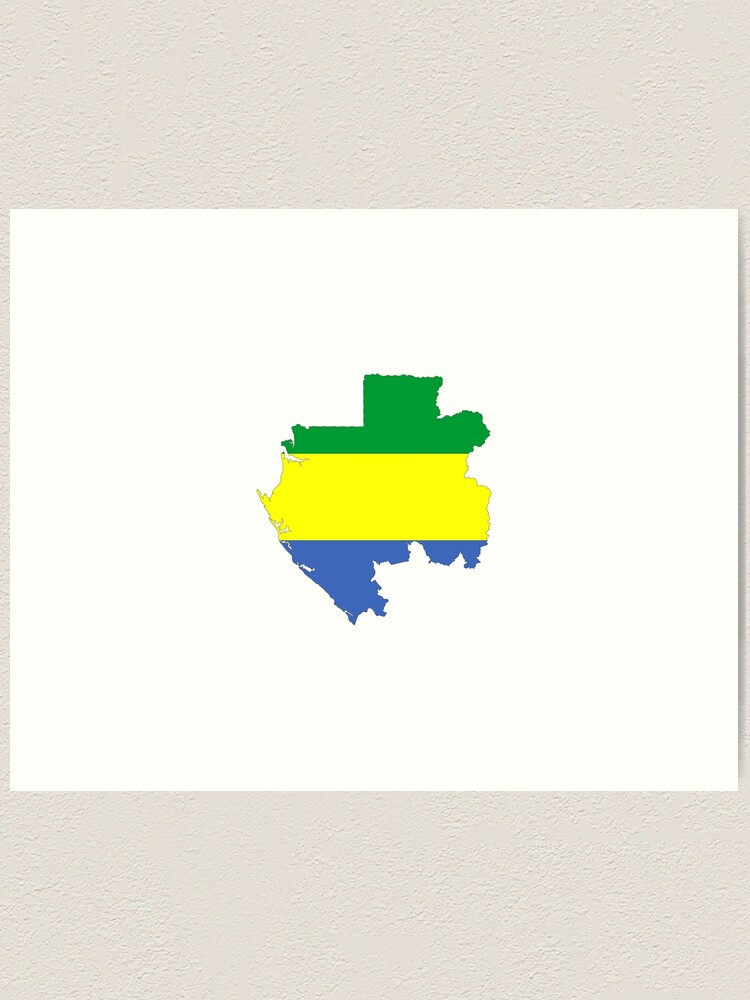 Gabon Flag Map Flag 3D Map Of Gabon, Flag Rotated