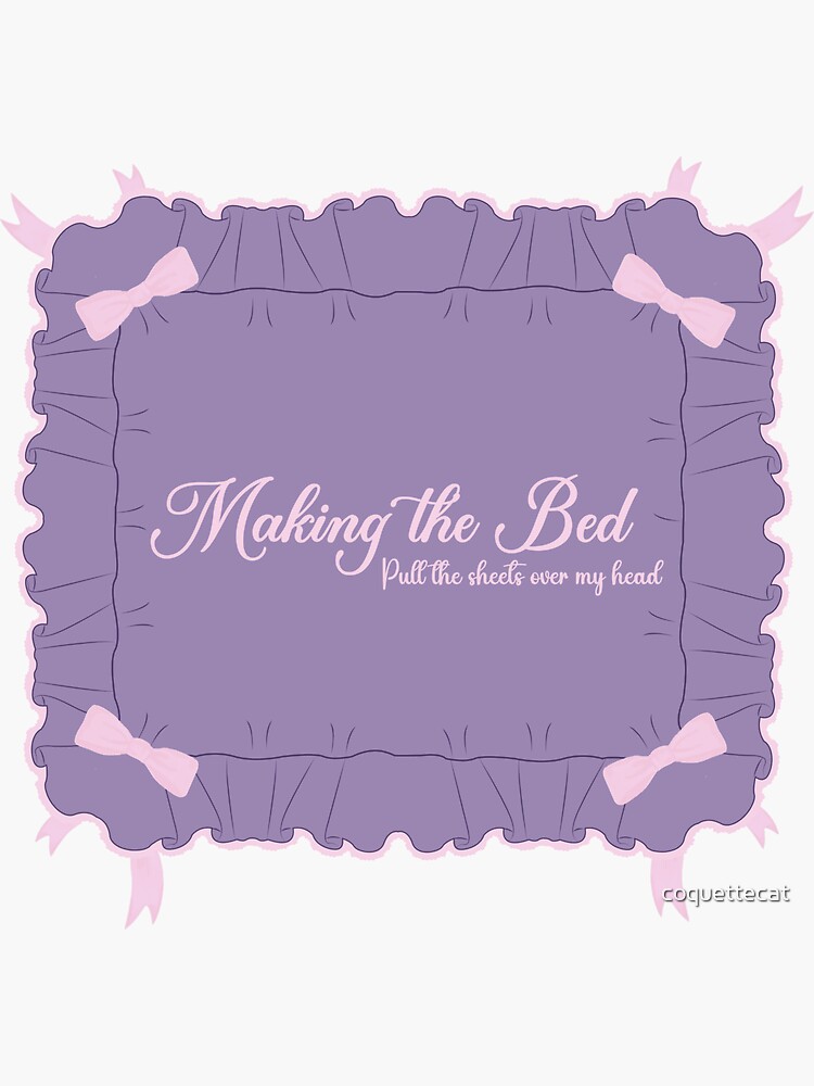 "Making the Bed" Sticker for Sale by coquettecat | Redbubble
