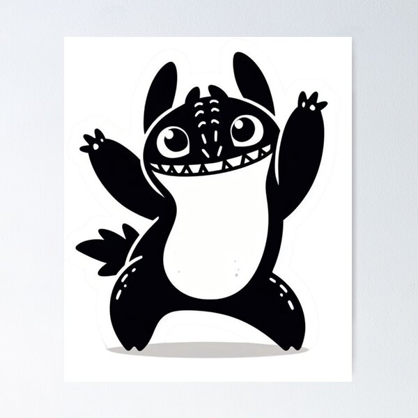 "Dancing toothless meme" Poster by PiE_bubbles2 ⭐️⭐️⭐️⭐️⭐️ | Redbubble