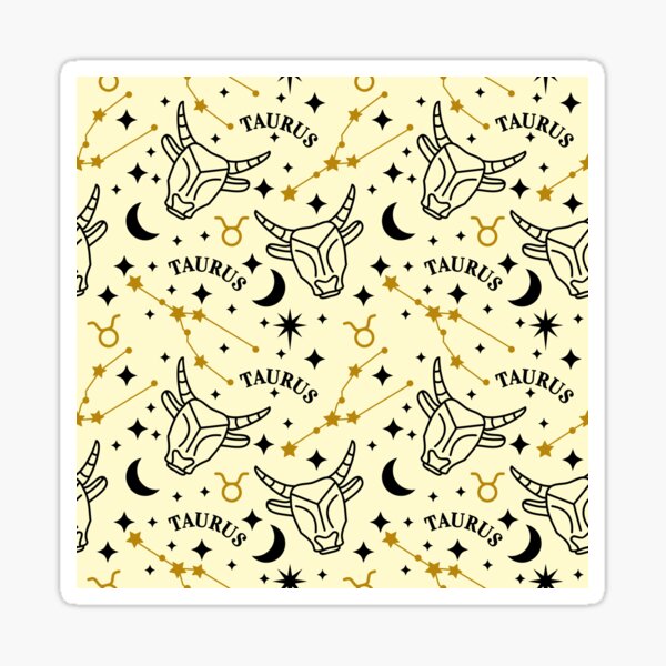 "Taurus Zodiac Sign" Sticker for Sale by dottiedigitals | Redbubble