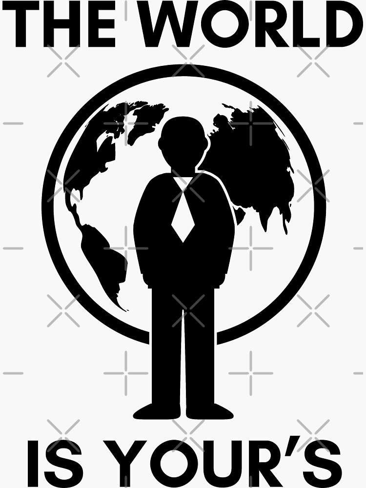 "The world is your's" Sticker for Sale by Bananobanini | Redbubble
