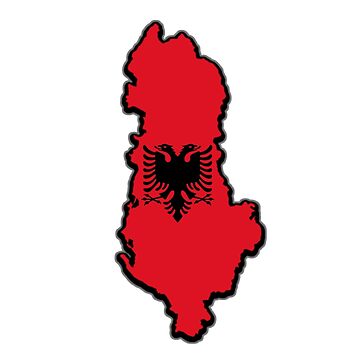 "Albania Flag Map" Sticker for Sale by CountryDesigner | Redbubble