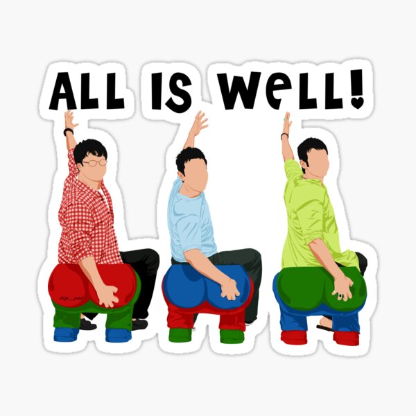 "3 Idiots" Sticker for Sale by AyushkaAgarwal | Redbubble