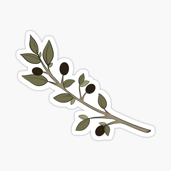 "Olive branch" Sticker for Sale by Drawingsnake | Redbubble