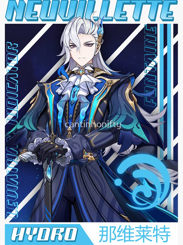 "Neuvillette - Genshin Impact" Sticker for Sale by cantinhonifty ...