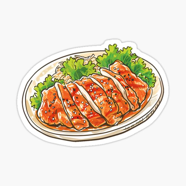 "Teriyaki Chicken (Tori No Teriyaki)" Sticker for Sale by herculeng ...