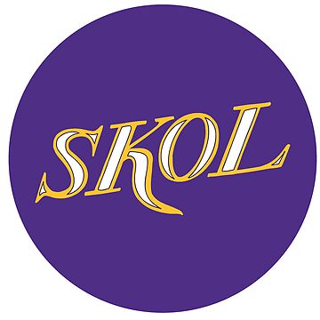 "Skol Vikings Sticker" Sticker for Sale by Annakabuch | Redbubble