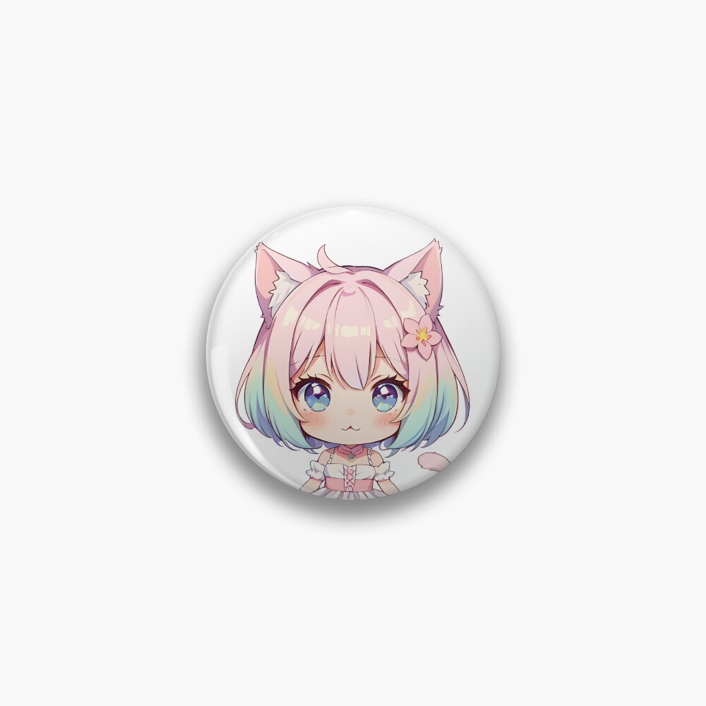 "Kawaii Pastel Chibi Anime Cat Girl" Sticker for Sale by NekoPixels ...